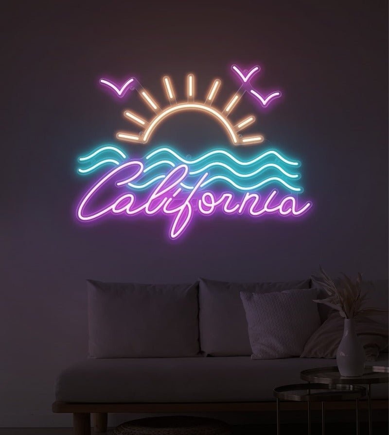 Custom Neon Signs California Sunrise ｜ Beneon Unicorn Neon – BeNeonUnicorn