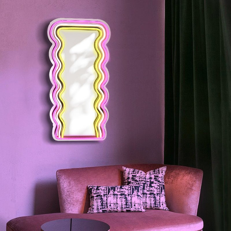 Triple Waves LED Neon Mirror | BeneonUnicorn – BeNeonUnicorn
